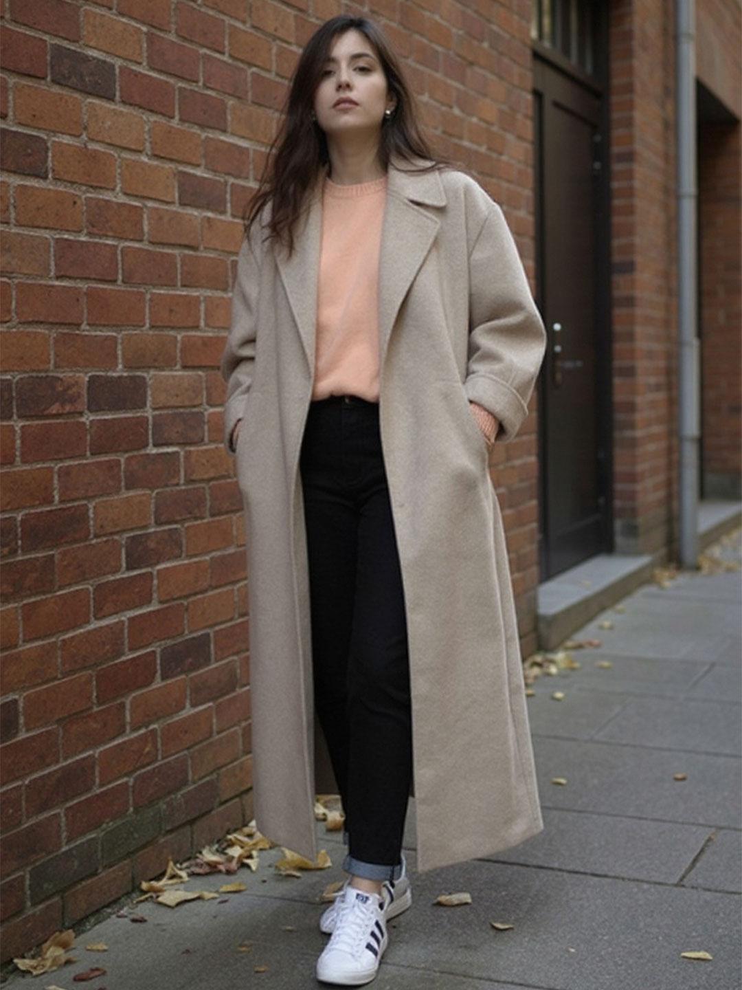 Buy All About You Women Spread Collar Over Coat - Coats for Women ...
