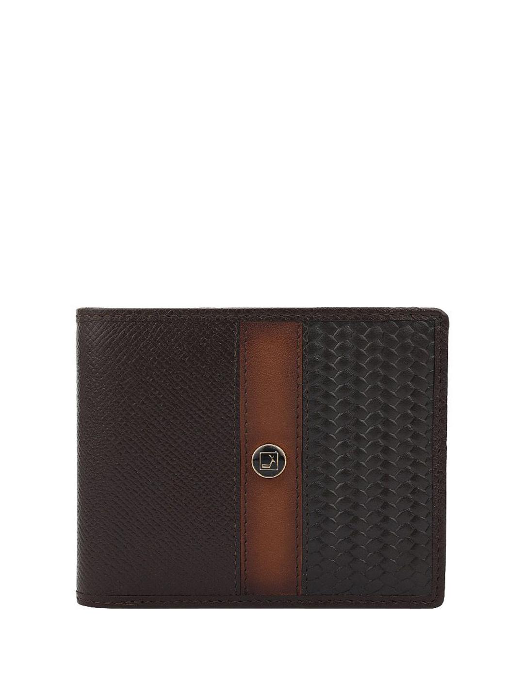 Buy Da Milano Brown Textured Leather Two Fold Wallet - Wallets for Men ...