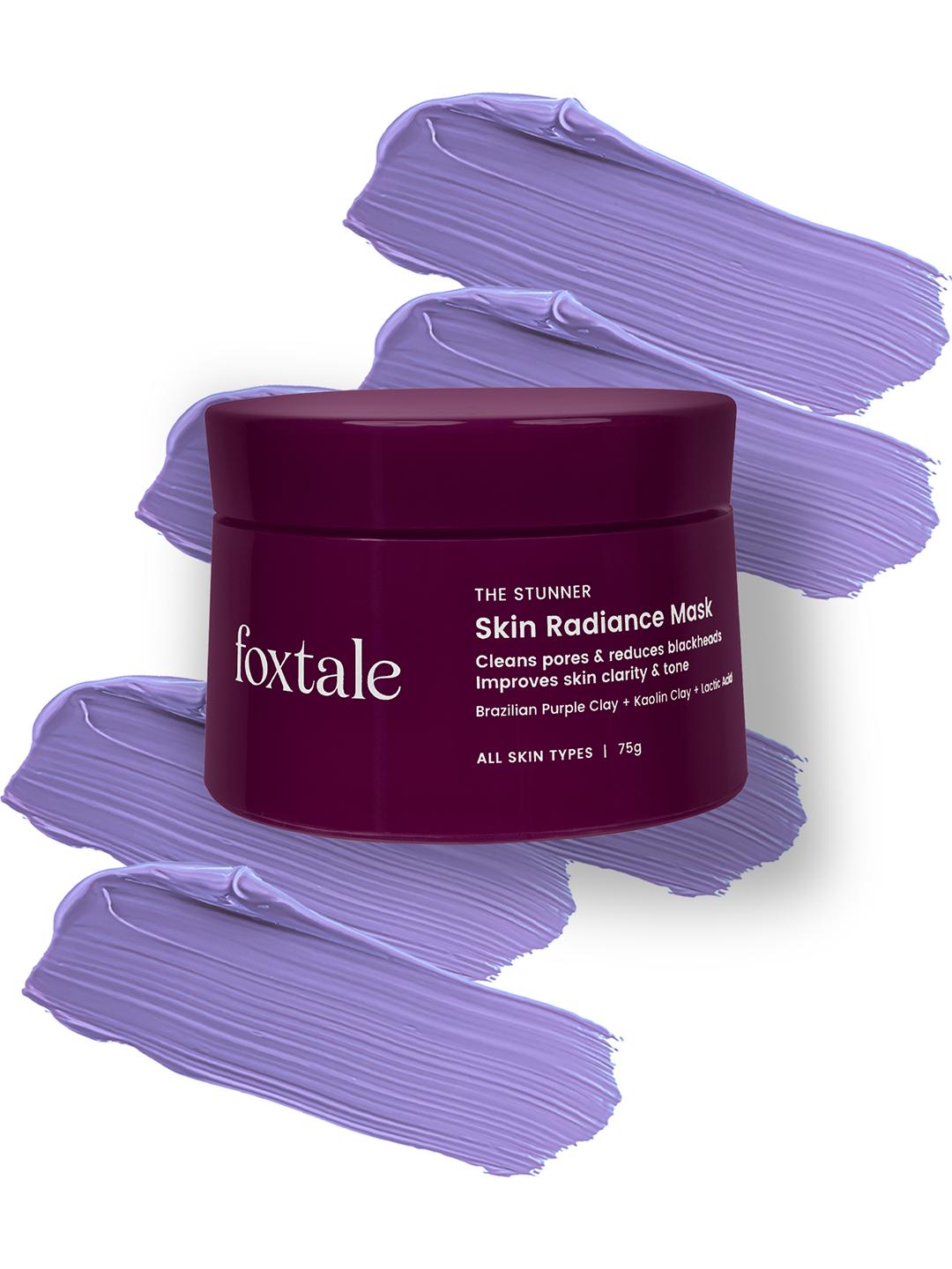 Buy Foxtale DeTan Skin Mask With Lactic Acid & Brazilian Purple Clay ...