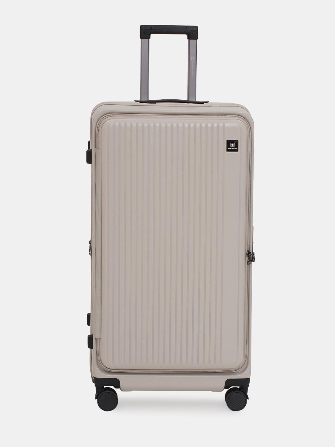 Buy SWISS MILITARY JADE Hard Sided Large TrolleyBag - Trolley Bag for ...