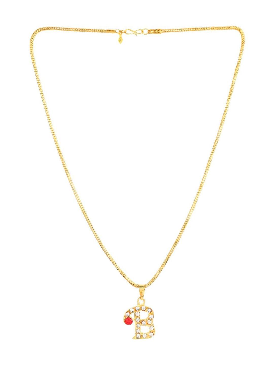 Buy Dwarka Designs Unisex Stainless Steel Crystal Studded Necklace ...