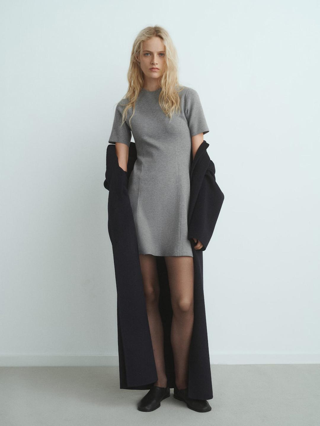 Buy MANGO Round Neck Paneled A Line Dress - Dresses for Women 36679534 ...