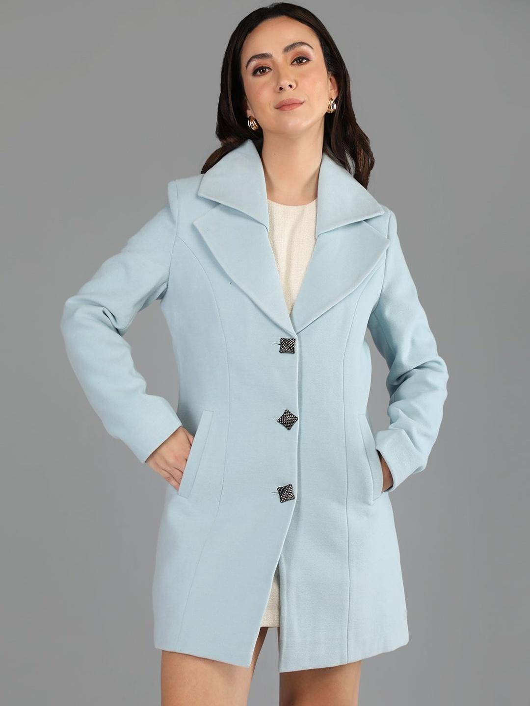 Buy Roadster Women Solid Single Breasted Regular Fit Overcoat - Coats ...