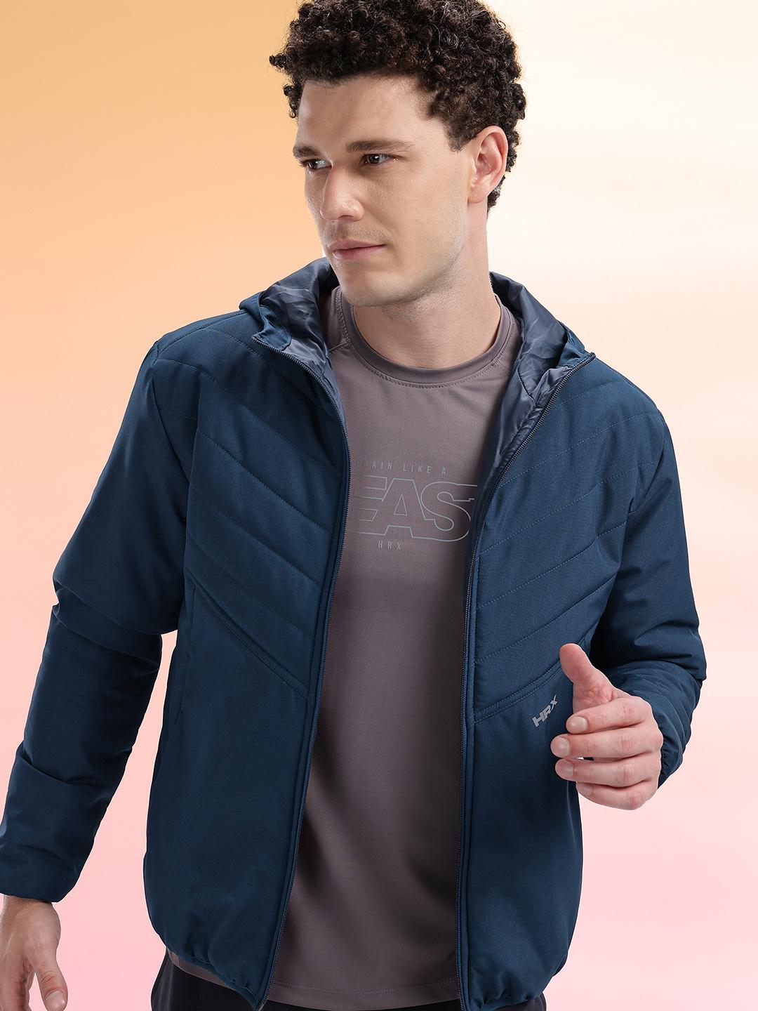 Buy HRX By Hrithik Roshan Hooded Padded Style Running Jacket With ...