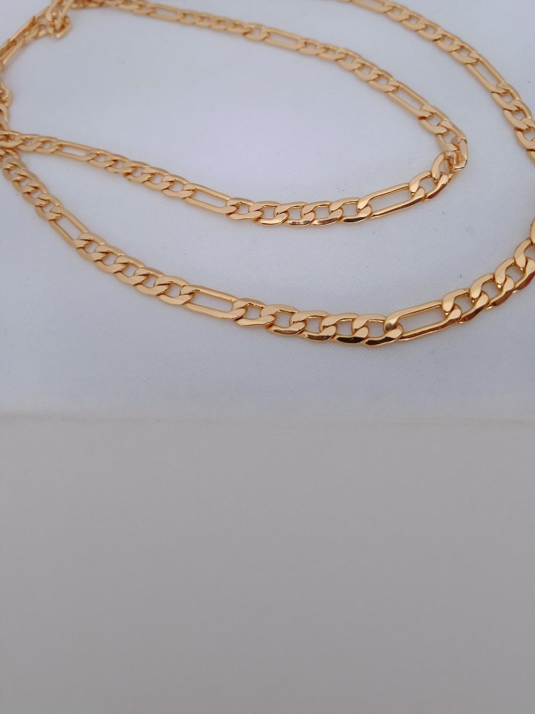 Buy Fashion Fusion Collection Unisex Gold Plated Minimal Link Chain ...