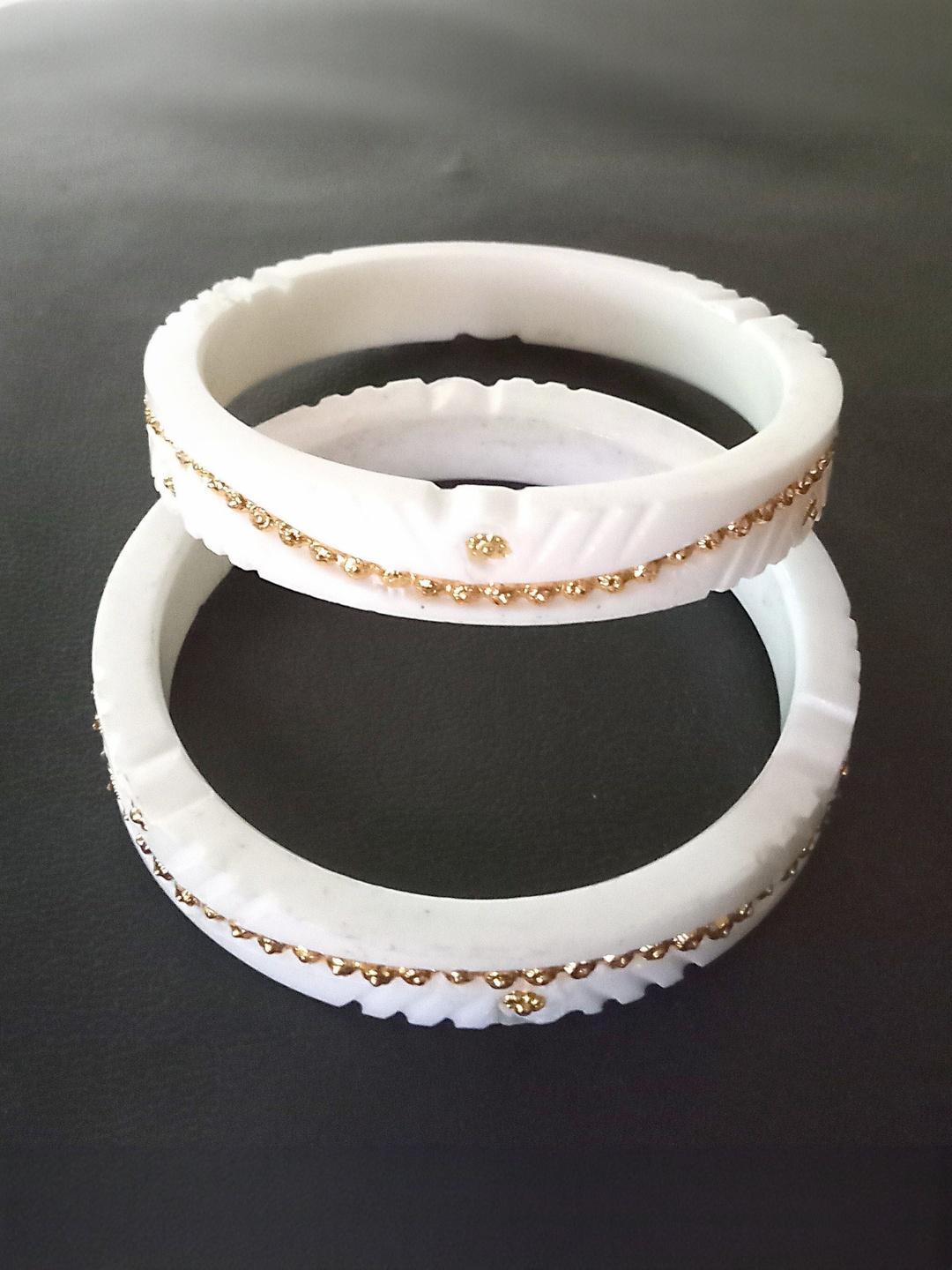 Buy MAA Sitala Store Set Of 2 Gold Plated Shakha Pola Bangles - Bangle ...
