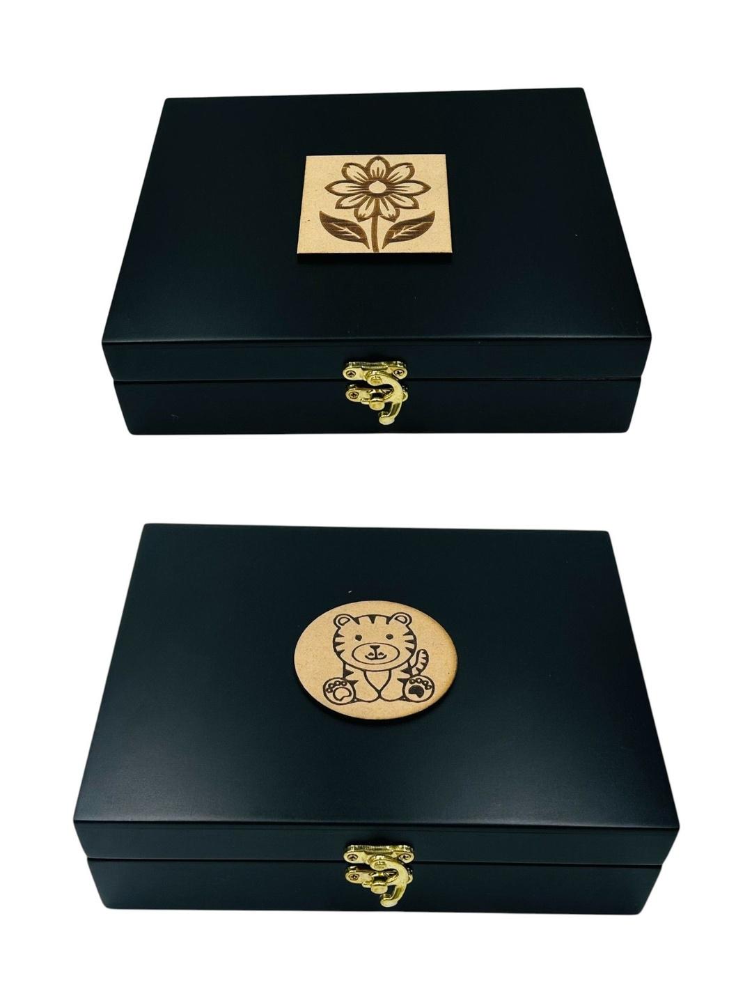 Buy Angira Handicrafts Set Of 2 Wooden Multipurpose Storage Box - Boxes ...