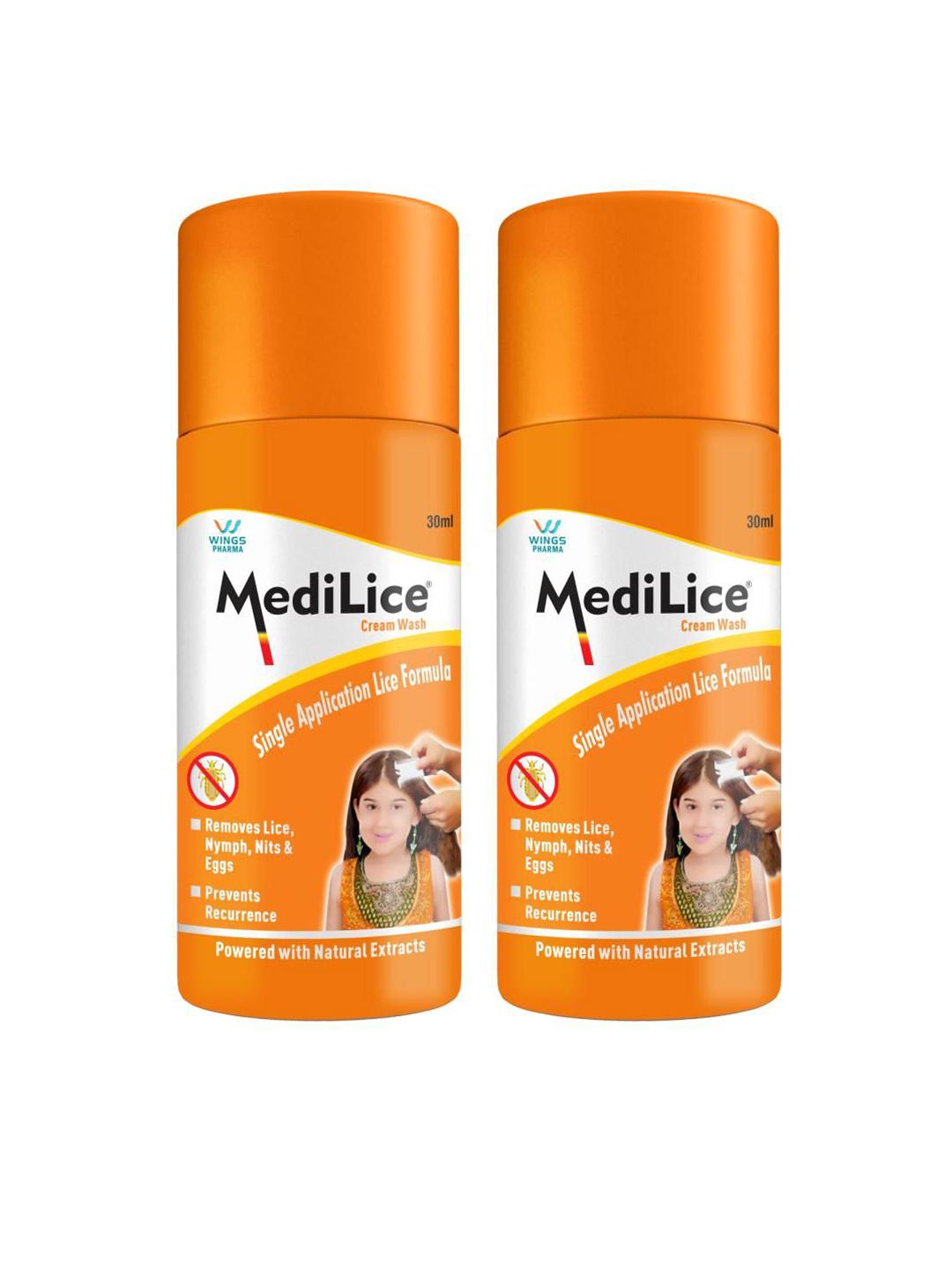 Buy Medilice Set Of 2 Cream Wash For Lice 30 Ml Each - Hair Masks for ...