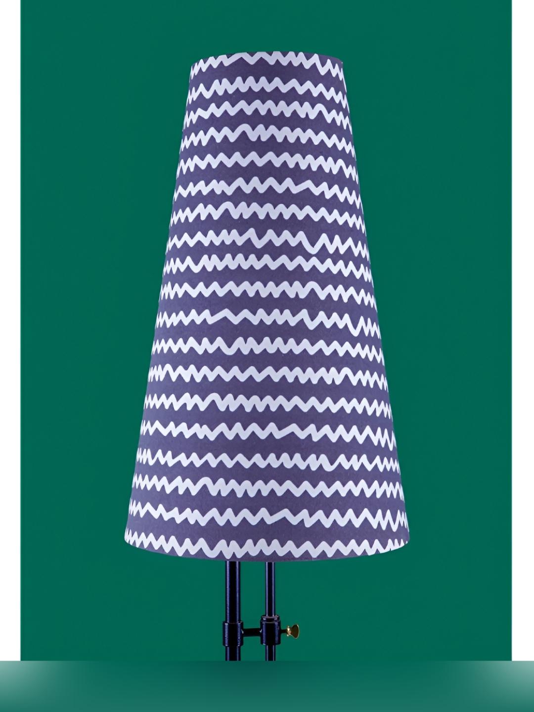 Buy FREEDOM TREE Worli Water Blue & White Printed Metal Frustum Shaped ...