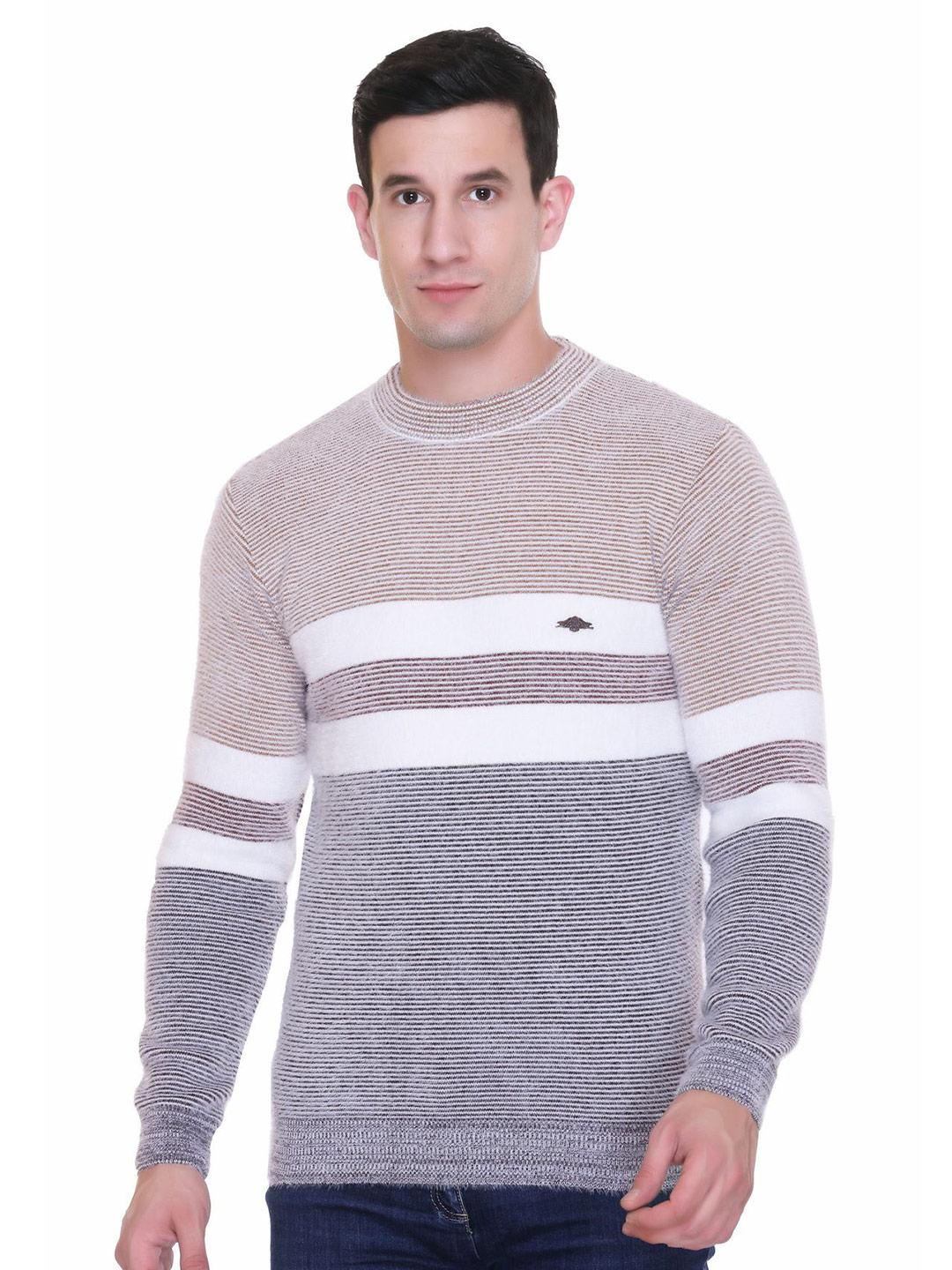 Buy FIRST SLEEP Men Colourblocked Round Neck Full Sleeve Woollen ...