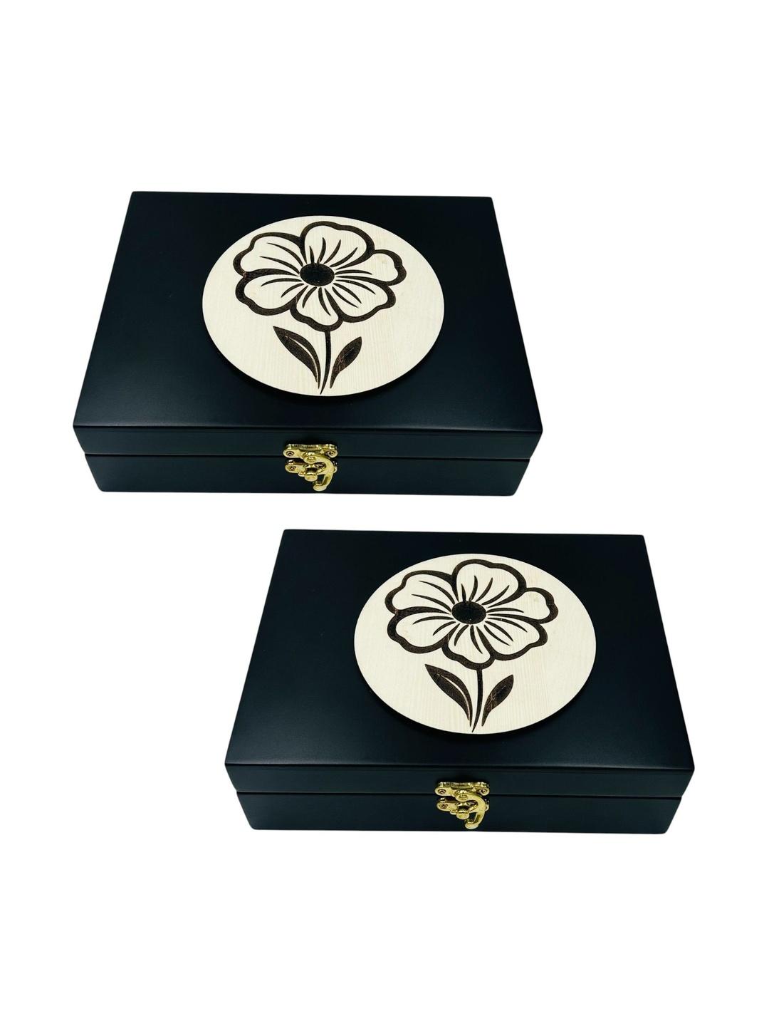 Buy Angira Handicrafts Elegant Black Wooden Multipurpose Storage Box ...