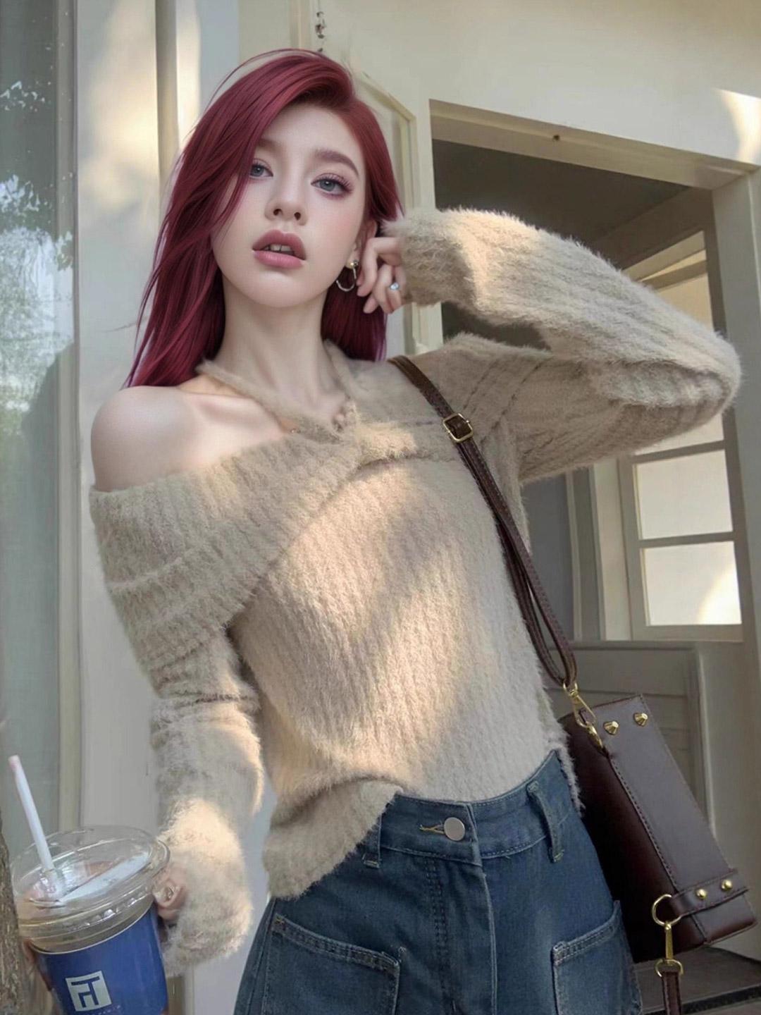 Buy StyleCast X Revolte Women Solid Off Shoulder Long Sleeves Pullover ...