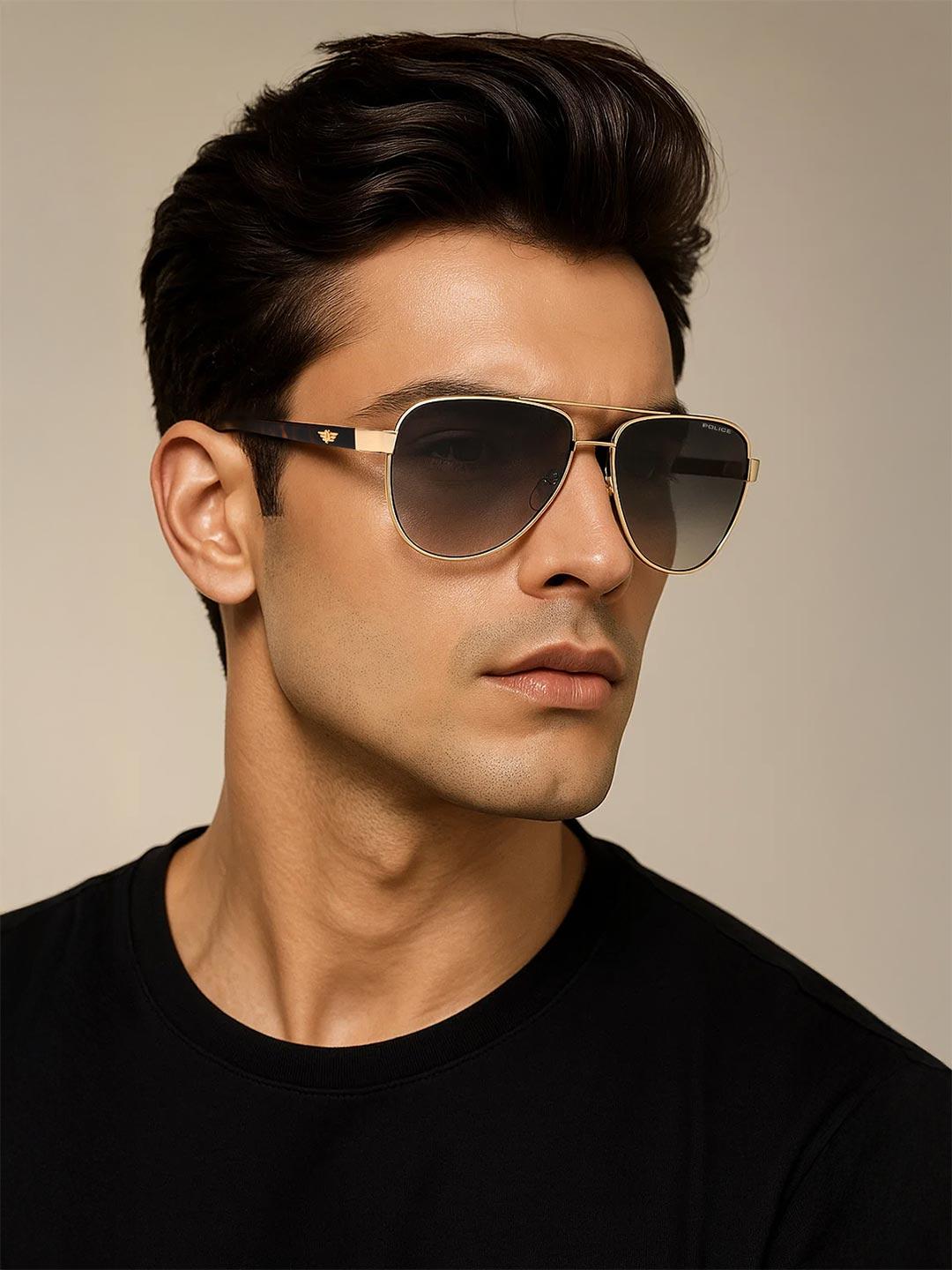 Buy Police Men Aviator Sunglasses With UV Protected Lens ...