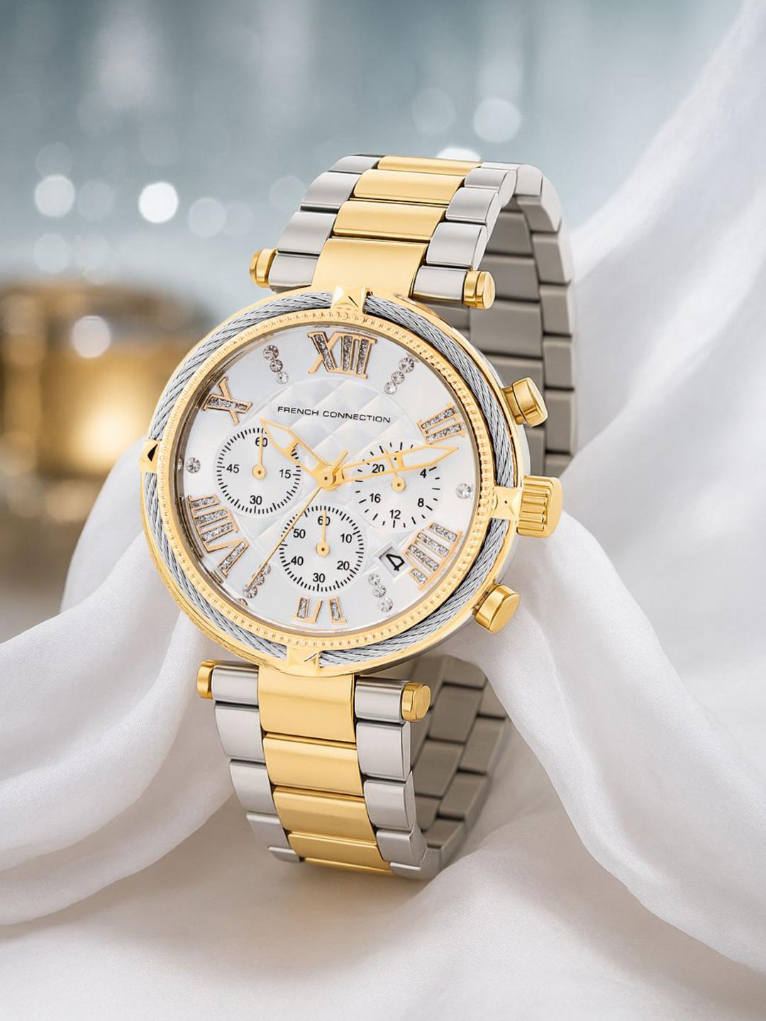 Buy French Connection Chronela Women Embellished Dial Chronograph Watch ...