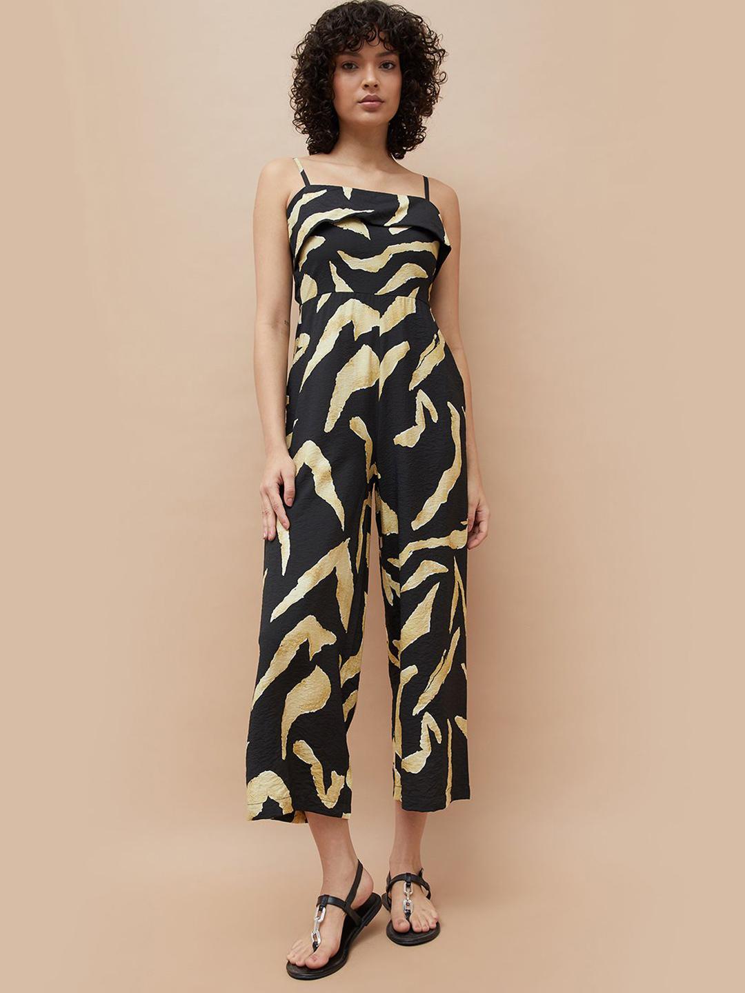 Buy Ginger By Lifestyle Women Printed Shoulder Straps Basic Jumpsuit ...