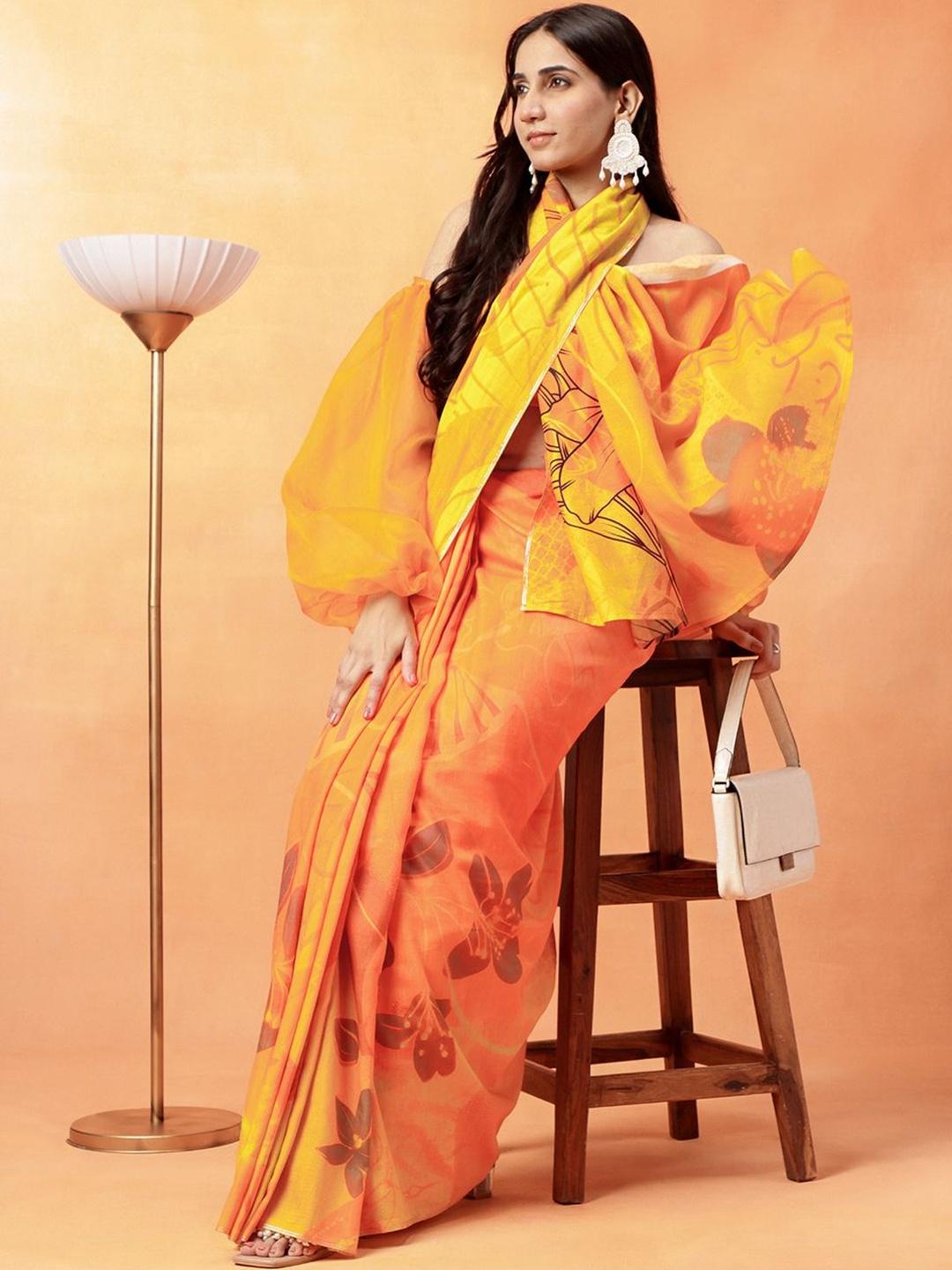 Buy Navyasa By Liva Floral Printed Saree - Sarees for Women 37173120 ...