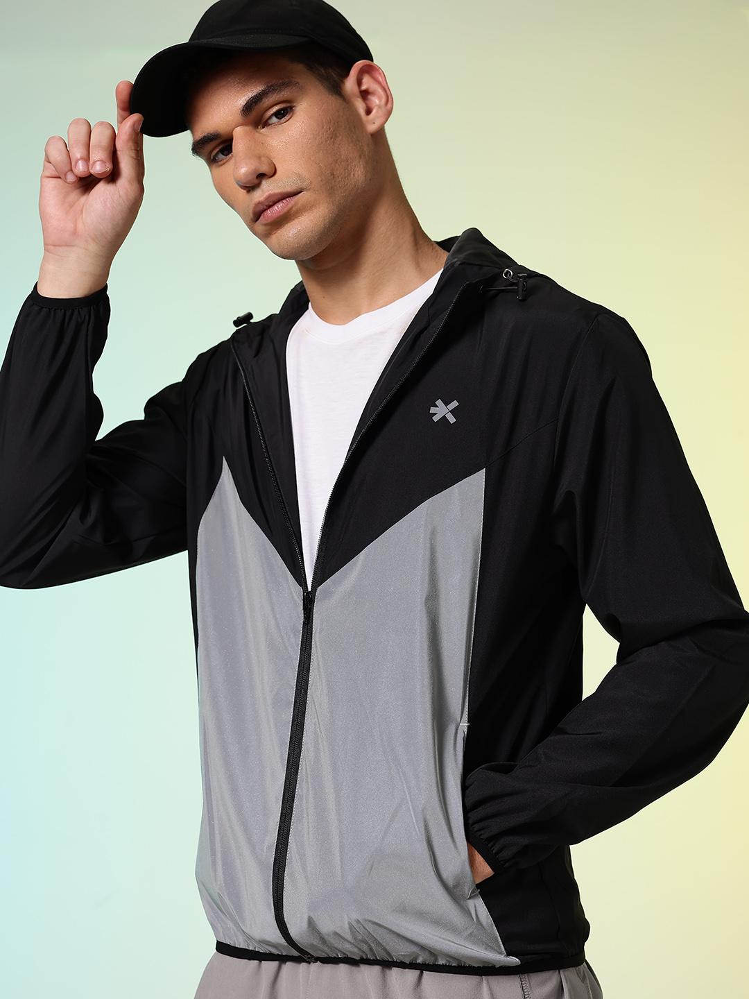 Buy HRX By Hrithik Roshan Colourblocked Hooded Running Sporty Jacket ...
