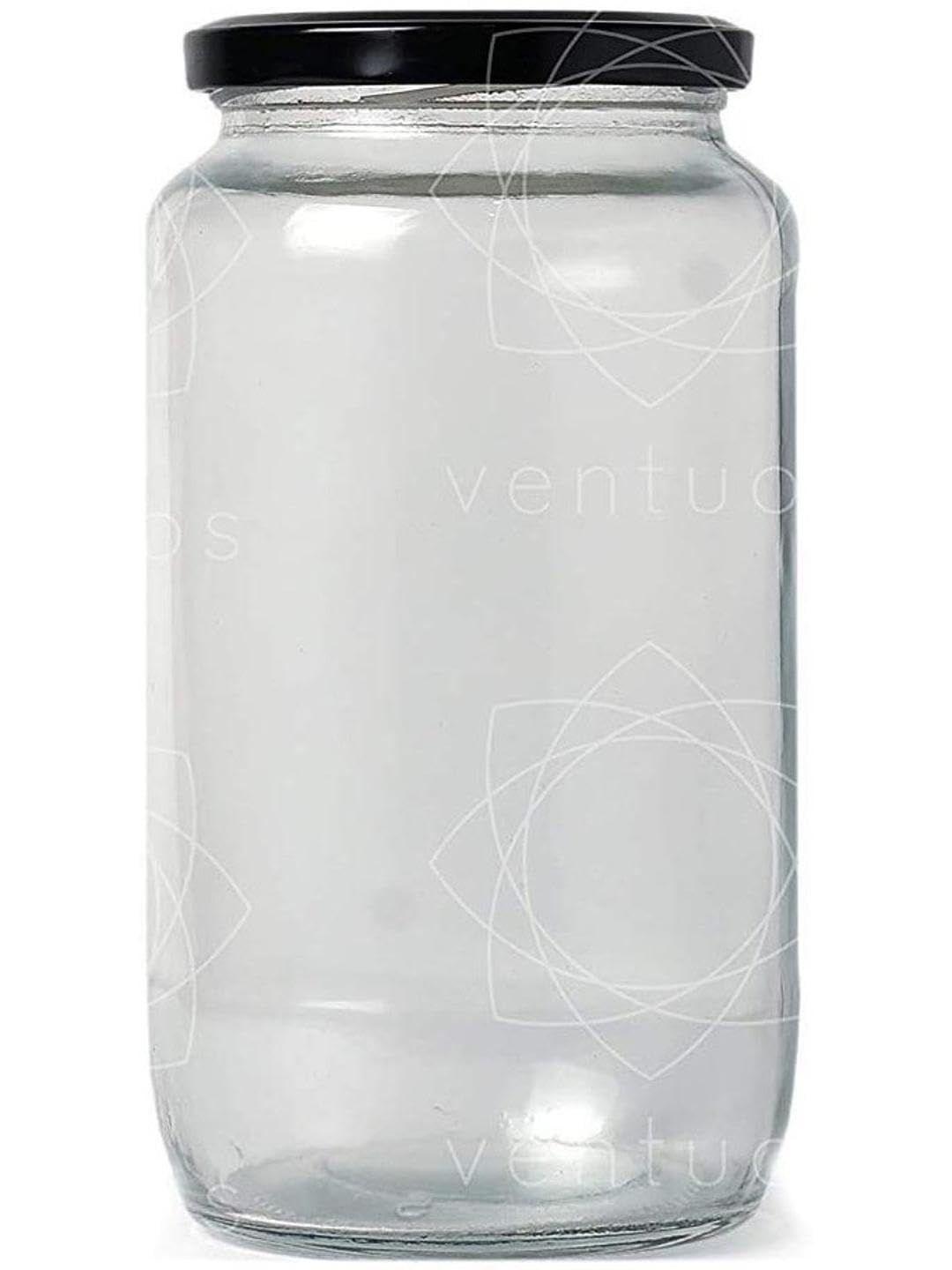 Buy 1ST TIME Transparent Floral Glass Twist Lock Jar - Container for ...