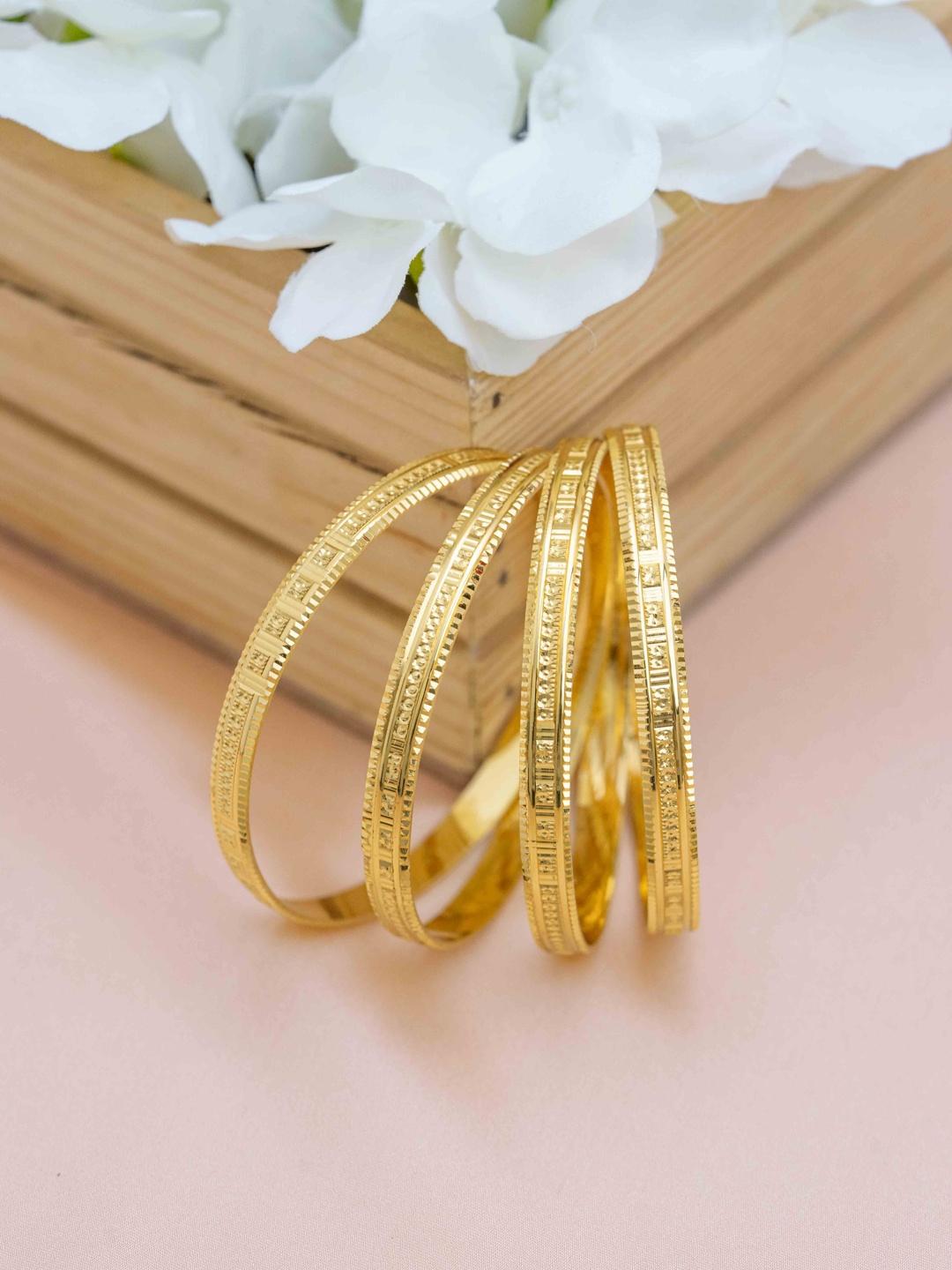 Buy Zeraki Jewels Set Of 4 Gold Plated Bangles - Bangle for Women ...