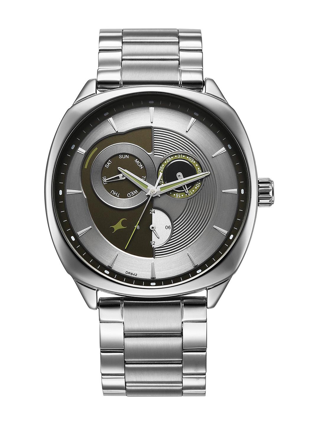 Buy Fastrack Tik Tok 5.0 Men Brass Dial & Stainless Steel Straps ...