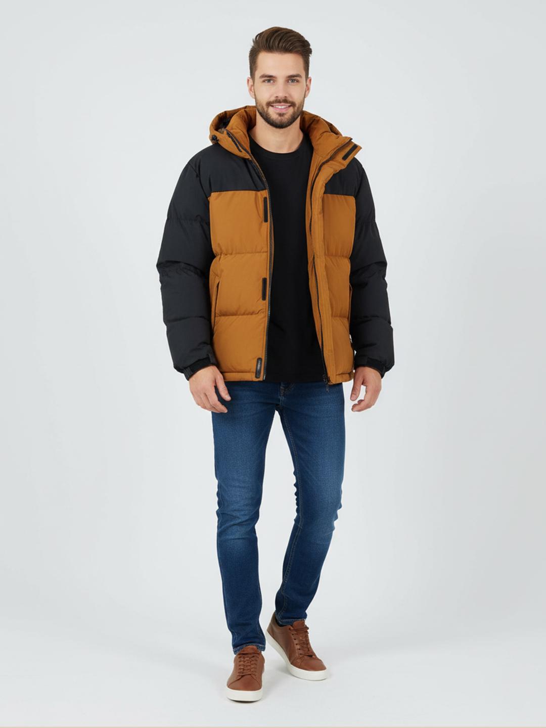 Buy Mast & Harbour Colourblocked Hooded Padded Jacket - Jackets for Men ...