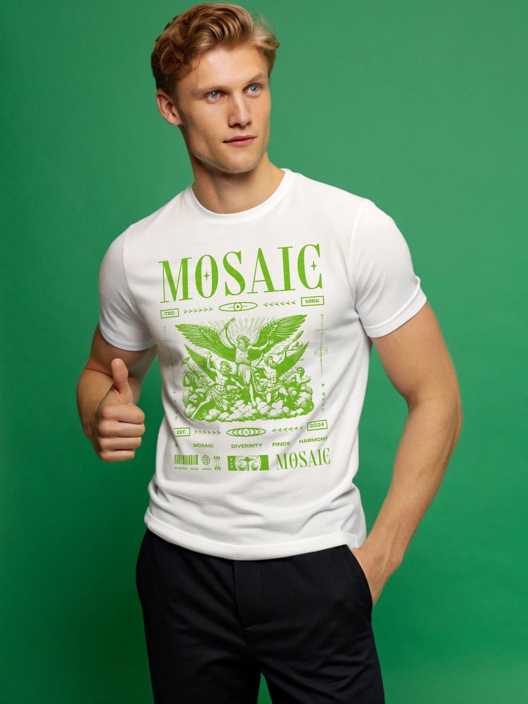 Buy HERE&NOW Men Round Neck Graphic Printed Bio Finish T Shirt ...