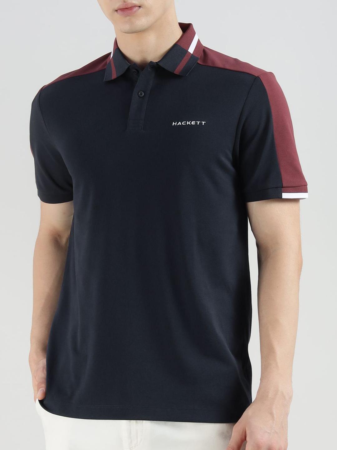 Buy HACKETT LONDON Men Brand Logo Printed Polo Collar T Shirt - Tshirts ...