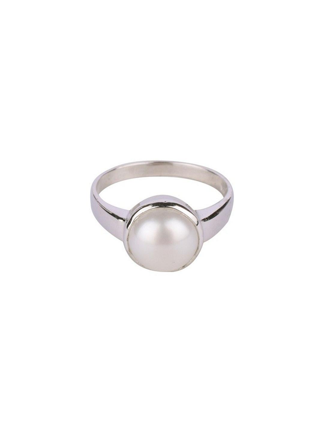 Buy RAVIOUR LIFESTYLE Unisex Silver Plated Pearl Finger Ring - Ring for ...