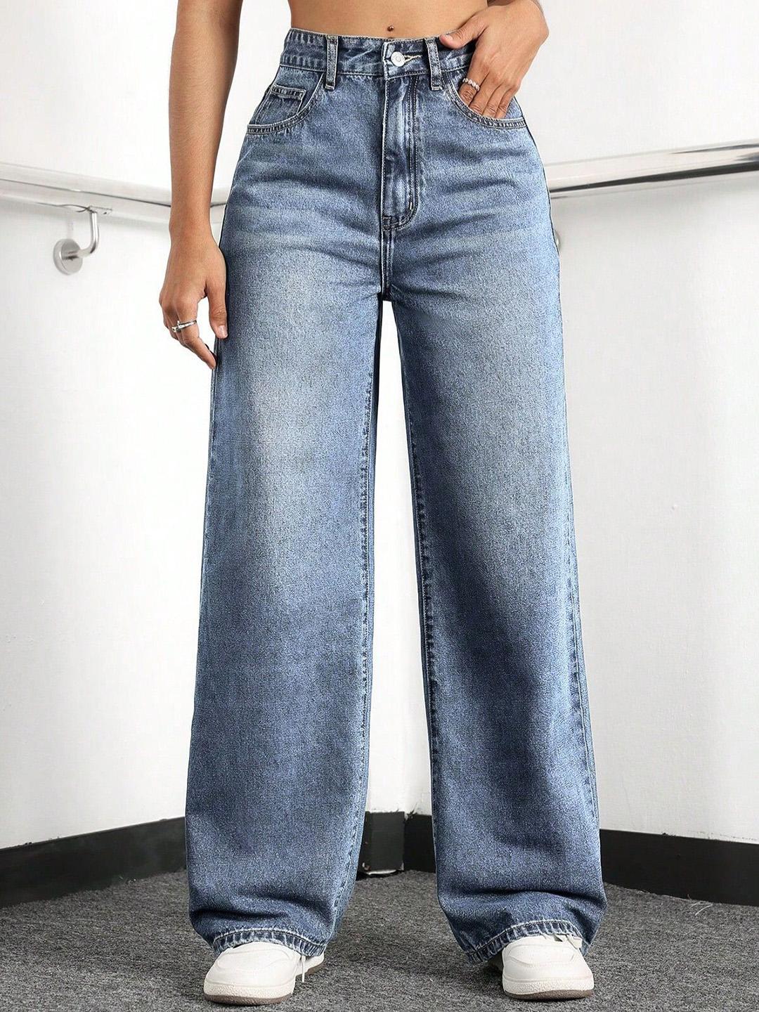 Buy ROBECULT COLLECTION Women Comfort Straight Fit High Rise Light Fade ...