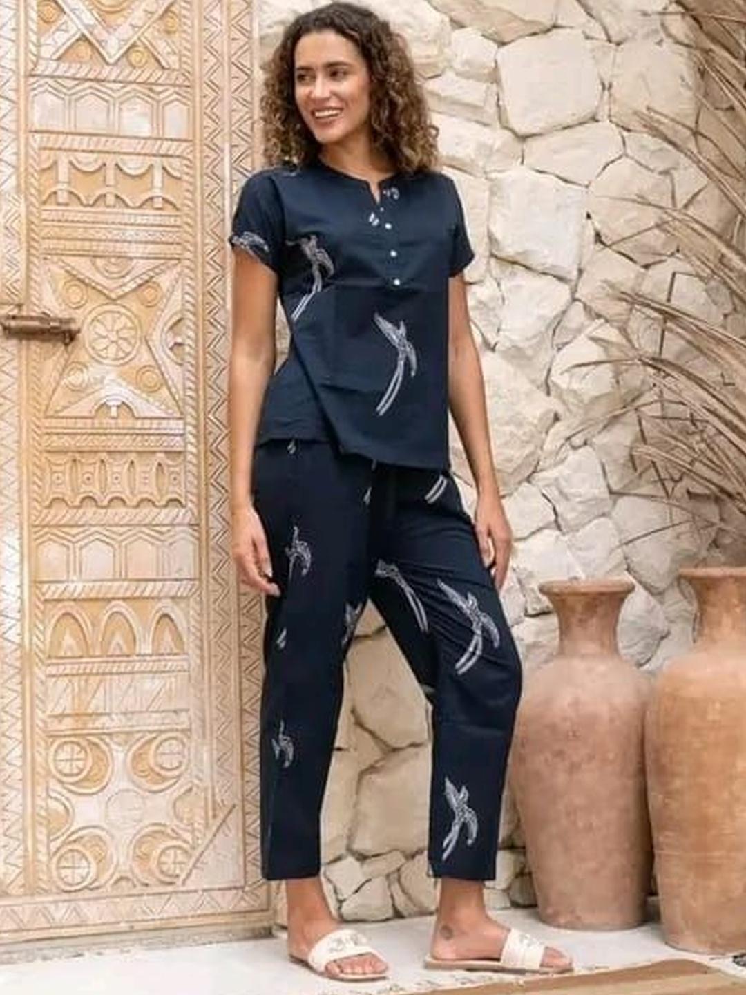 Buy ANGIYA Women Ethnic Motifs Printed Regular Pure Cotton Kurta With ...