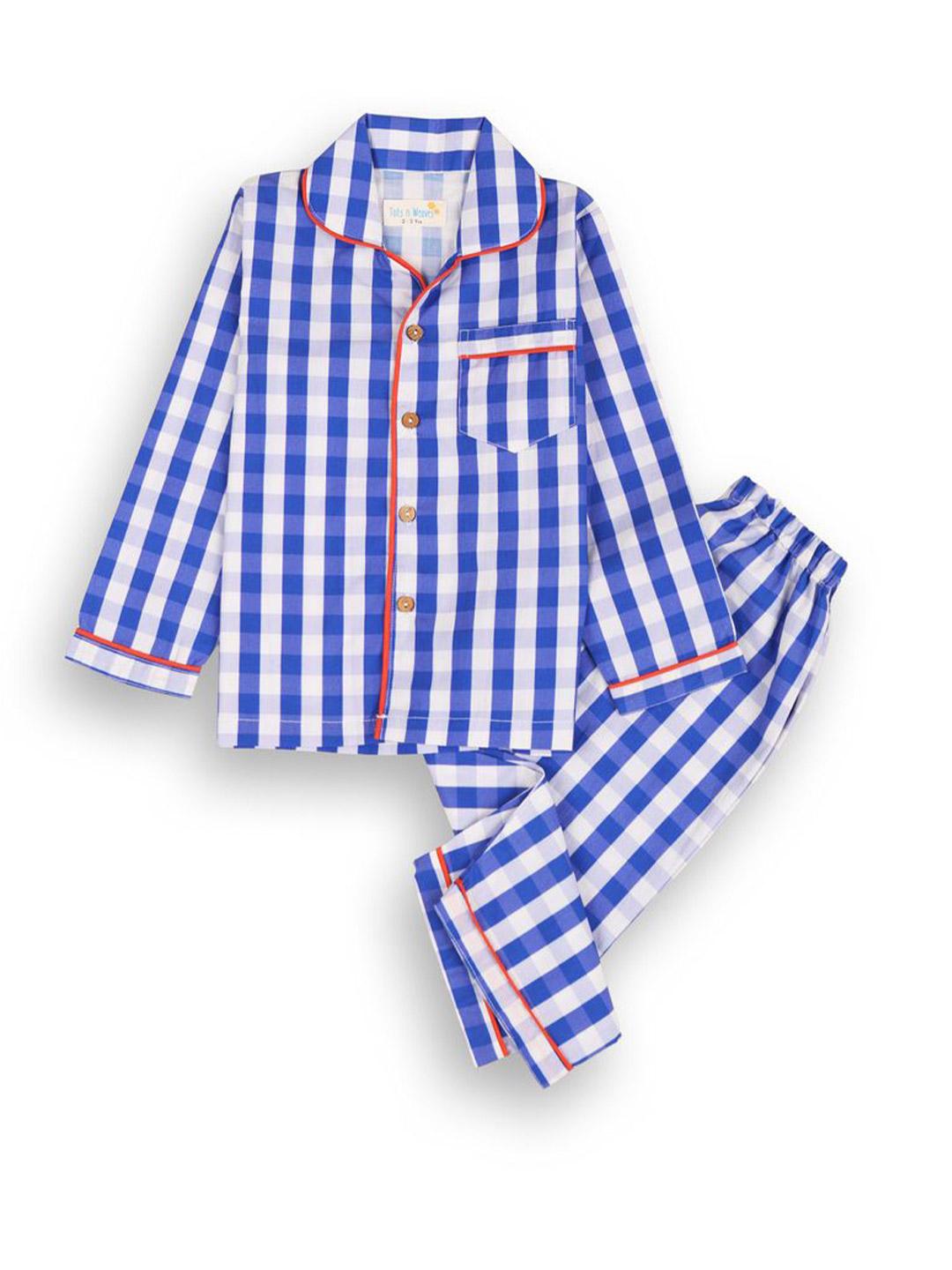 Buy Tots N Weaves Kids Printed Pure Cotton Shirt With Pyjamas ...