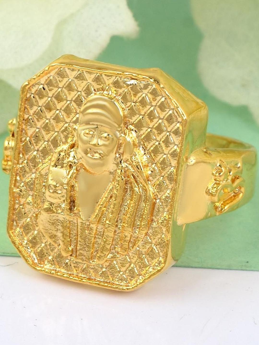 Buy Gold Plated Shirdi SAI BABA Finger Ring - Ring for Unisex 37232246 ...