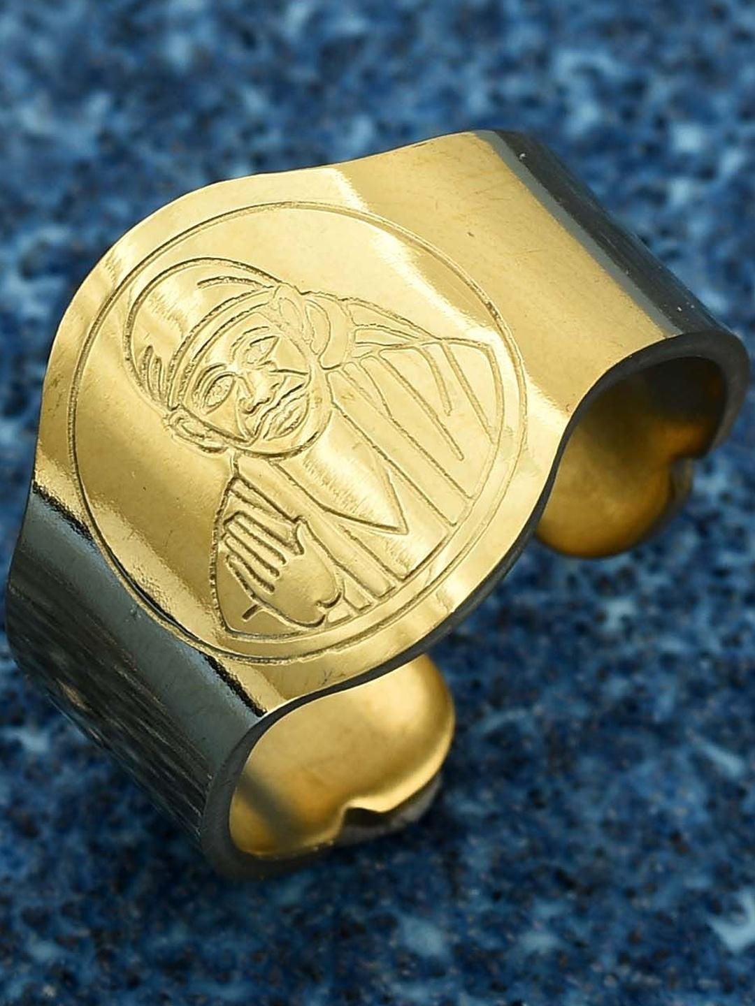 Buy Gold Plated Shirdi Sai Baba Finger Ring Finger Cuff Free Size ...