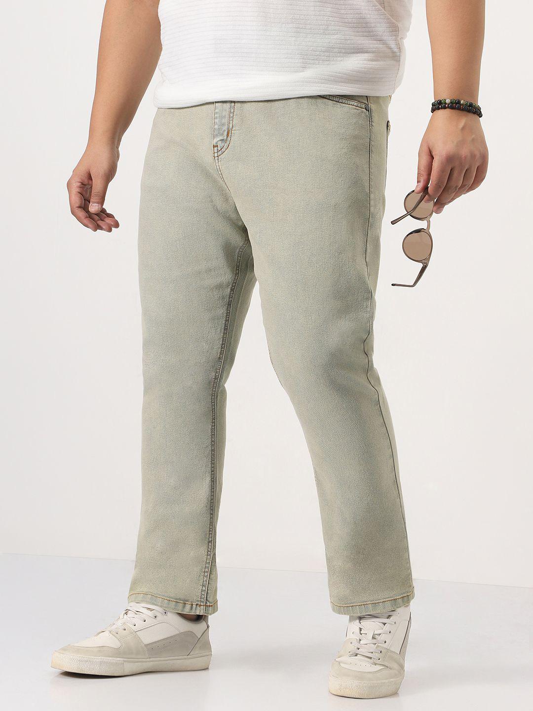 Buy Urbano Plus Men Mid Rise Straight Fit Heavy Washed Jeans ...
