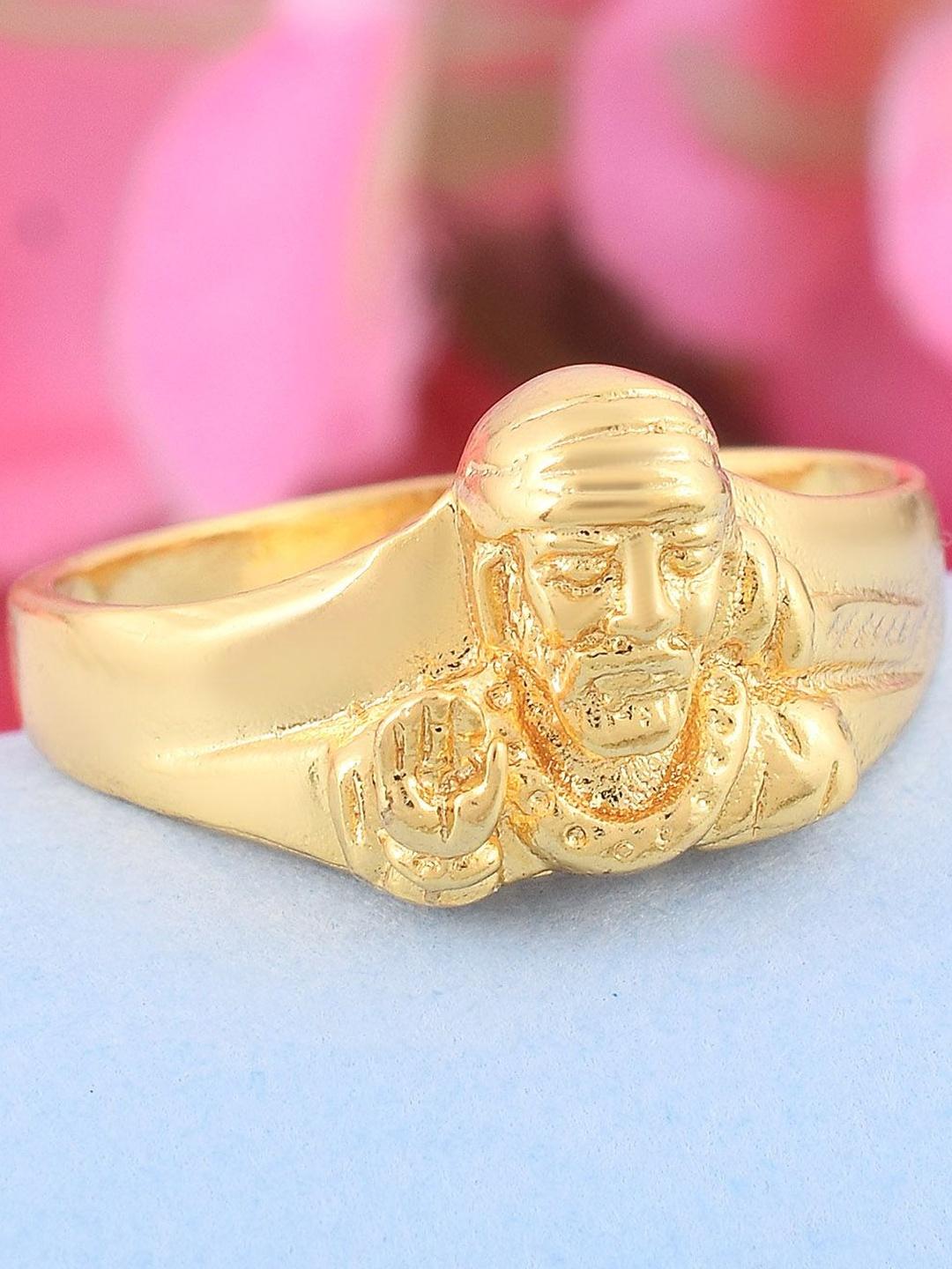 Buy Brass Goldplated Shirdi SAI BABA Finger Ring - Ring for Unisex ...