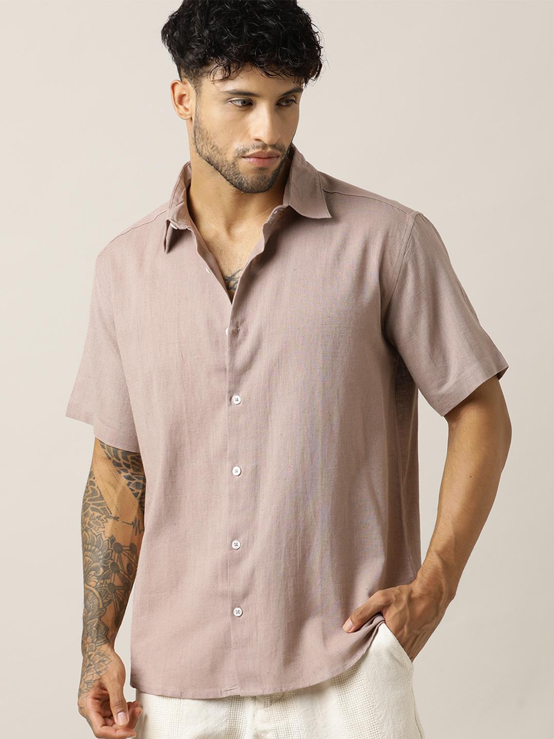 Buy Paper Cut Men Solid Cotton Relaxed Fit Shirts - Shirts for Men ...