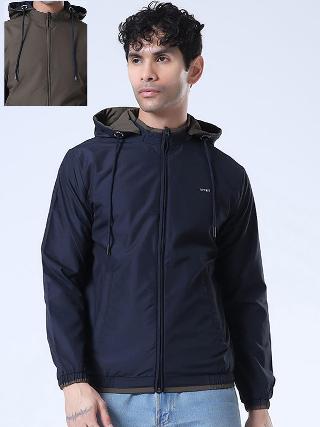 Buy Spirit Men Hooded Solid Reversible Sporty Jacket - Jackets for Men ...