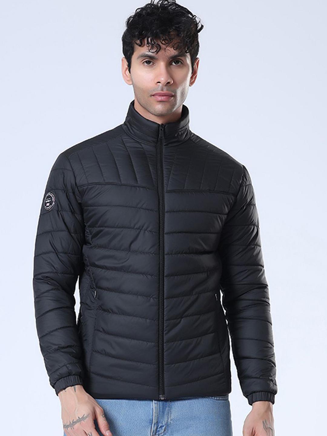 Buy Spirit Men Stand Collar Solid Lightweight Puffer Jacket - Jackets ...