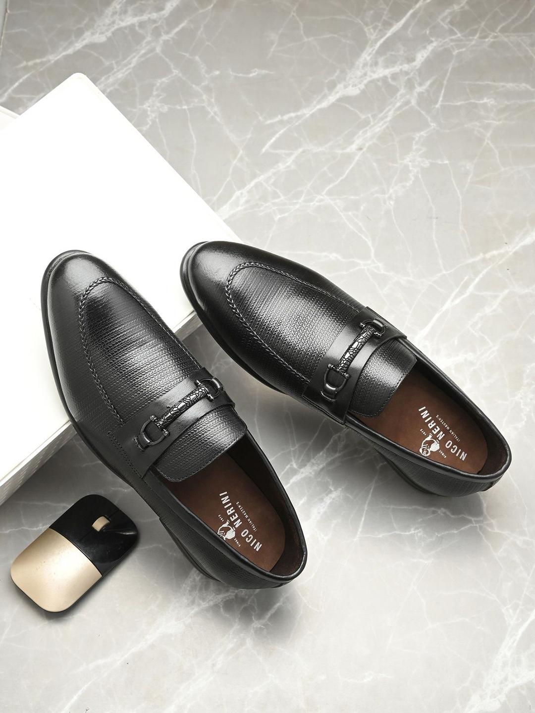Buy NICO NERINI Men Leather Formal Loafers - Formal Shoes for Men ...