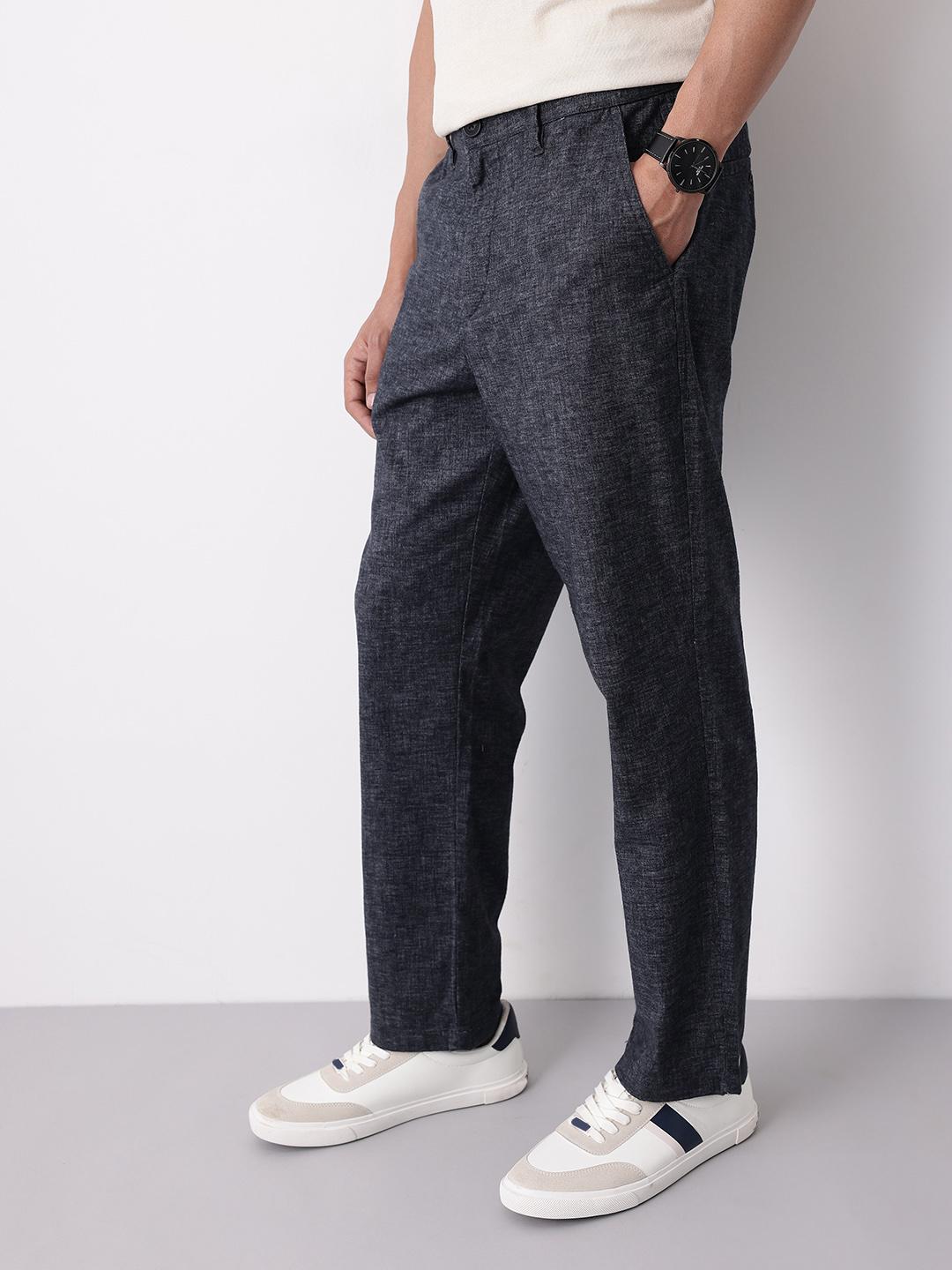 Buy Mast & Harbour Men Relaxed Fit Casual Trousers - Trousers for Men ...