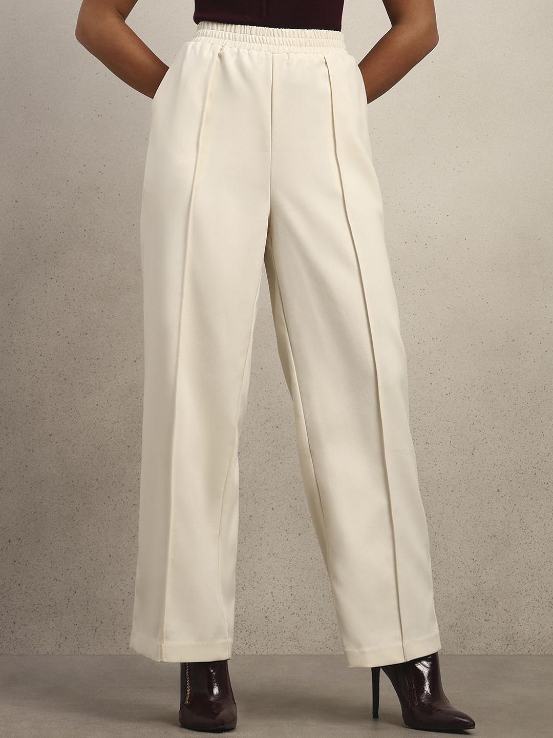 Buy Vero Moda Women Wide Leg High Rise Trouser - Trousers for Women ...