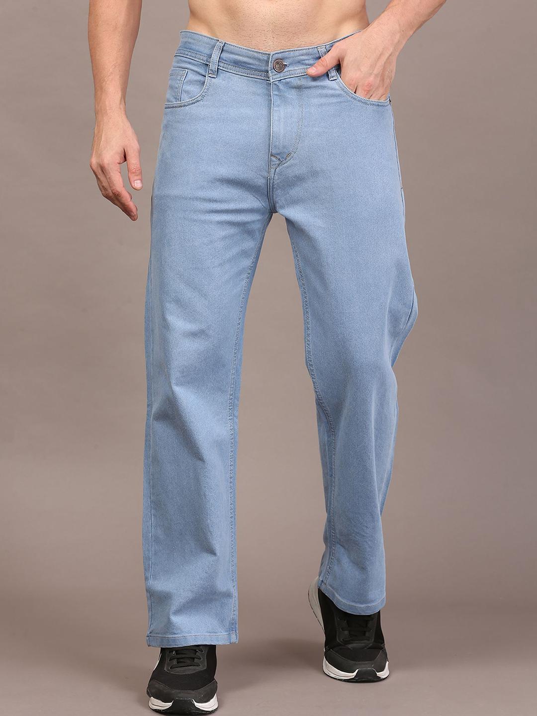 Buy COY Men Comfort Baggy Mid Rise Light Fade Stretchable Jeans - Jeans ...