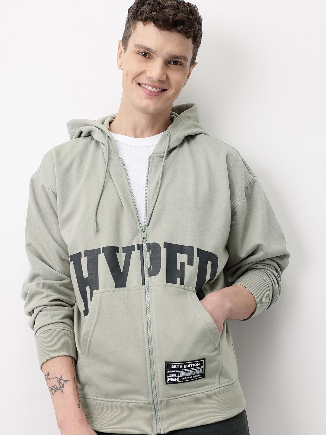 Buy Mast & Harbour Typography Printed Drop Shoulder Hooded Sweatshirt ...