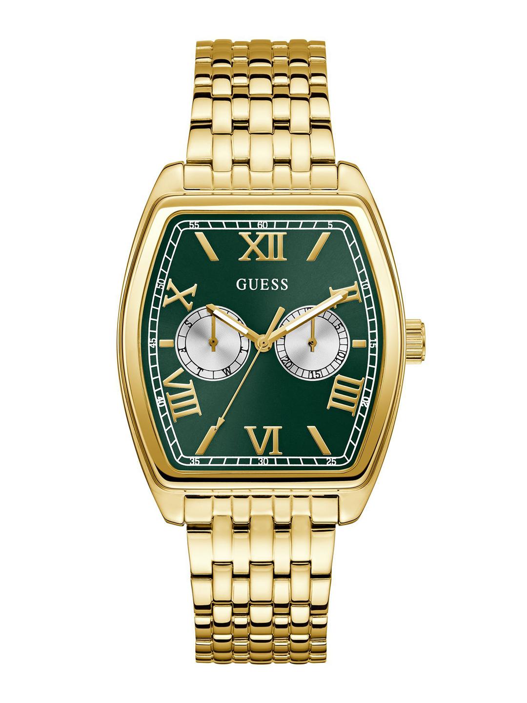 Buy GUESS Men Gabriel Bracelet Style Straps Rectangle Dial Analogue ...