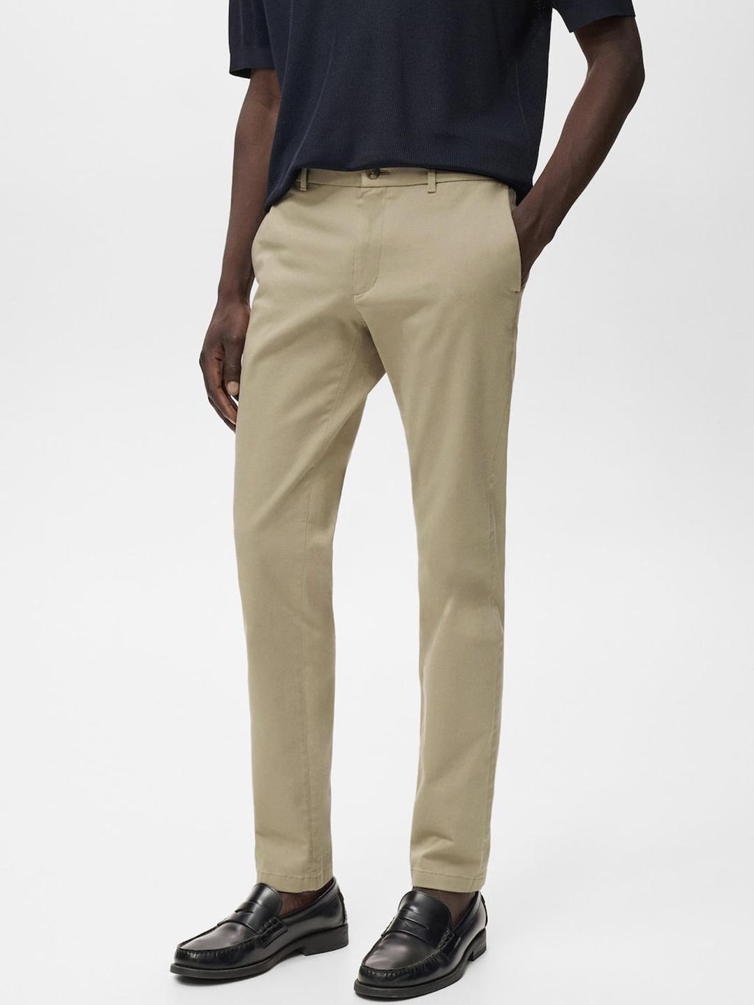 Buy MANGO MAN Slim Fit Chinos - Trousers for Men 36614158 | Myntra