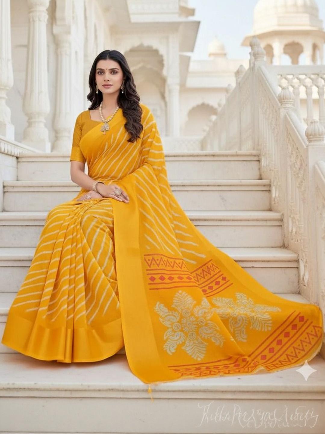 Buy Moda Rapido Leheriya Printed Woven Design Saree - Sarees for Women ...