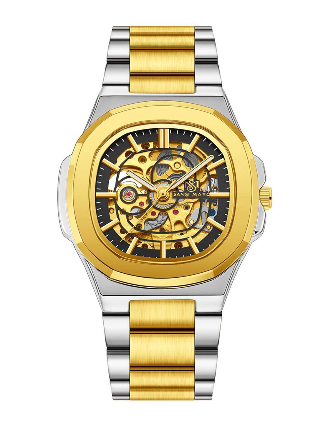 Buy SANSIMAYO Zeus Men Stainless Steel Automatic Motion Powered Watch ...