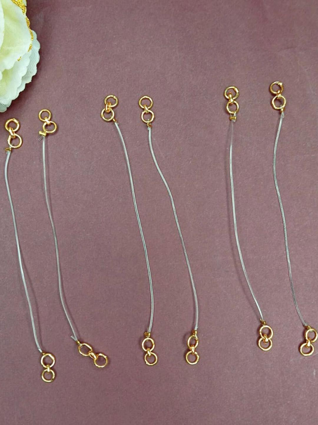 Buy Anouk Pack Of 6 Transparent Ear Chain Supporter - Earrings for ...