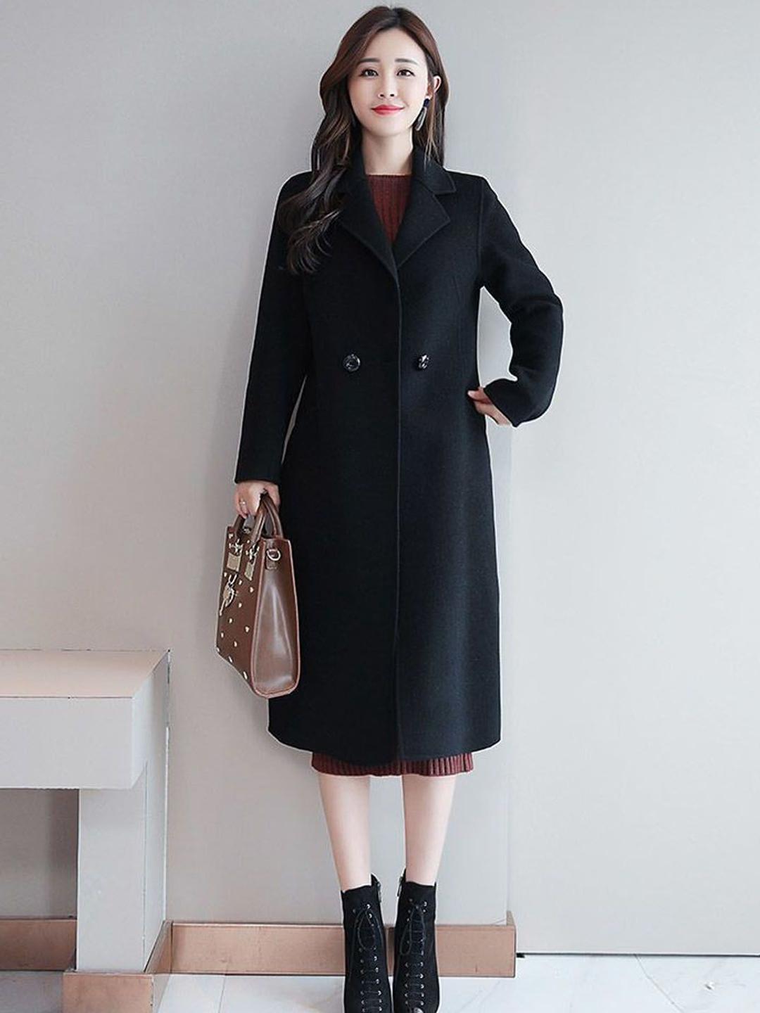 Buy StyleCast Women Notched Lapel Longline Overcoat - Coats for Women ...