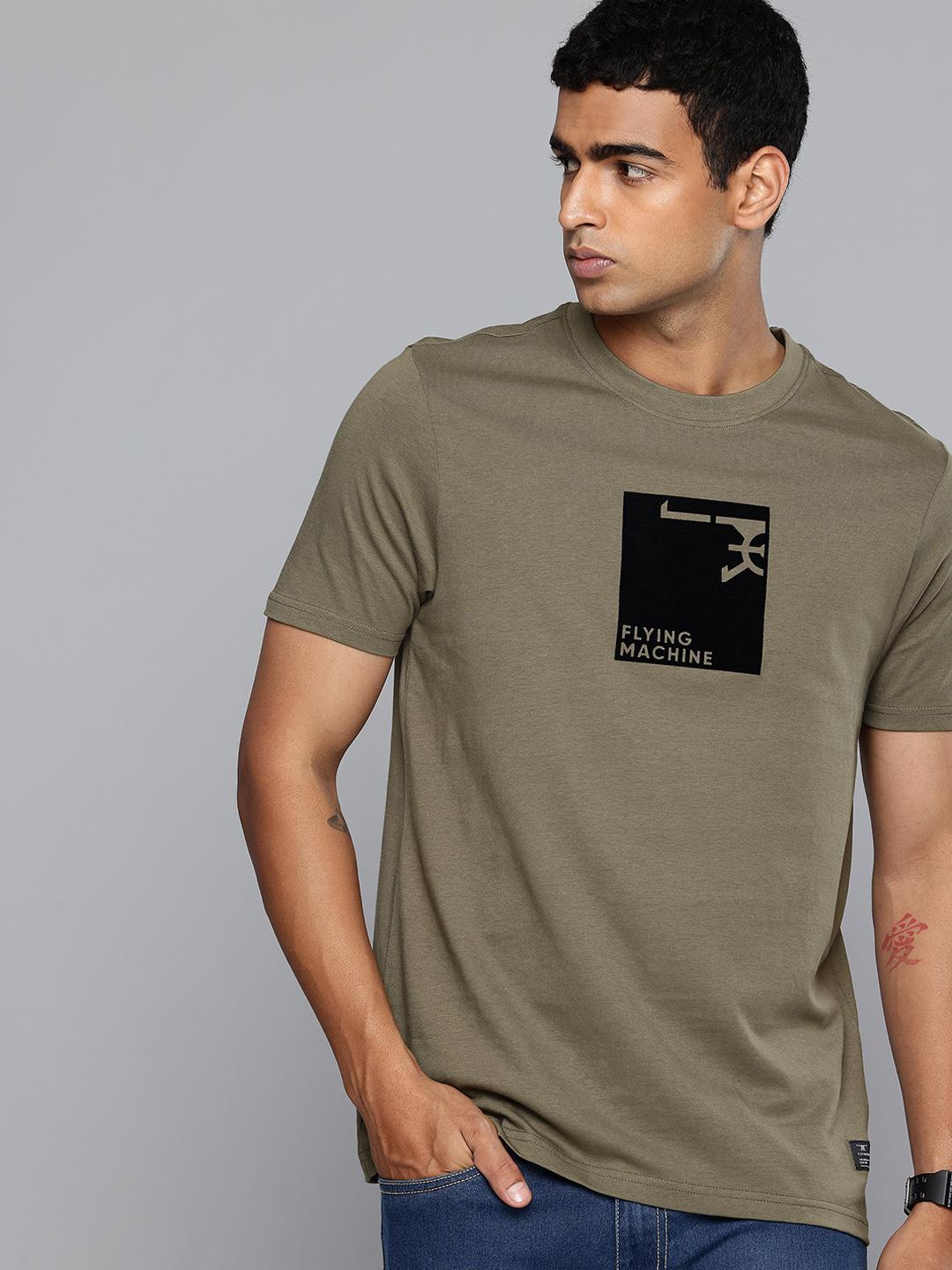 Buy Flying Machine Brand Logo Printed Pure Cotton T Shirt - Tshirts for ...